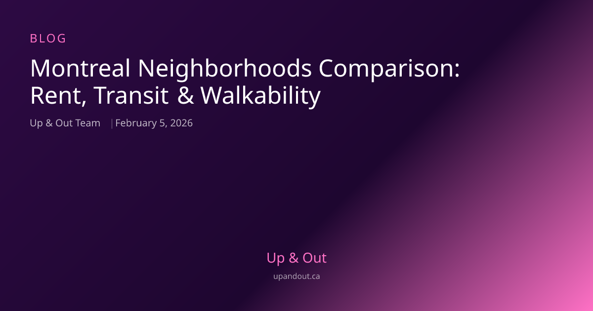 Montreal Neighborhoods Comparison Chart 2026